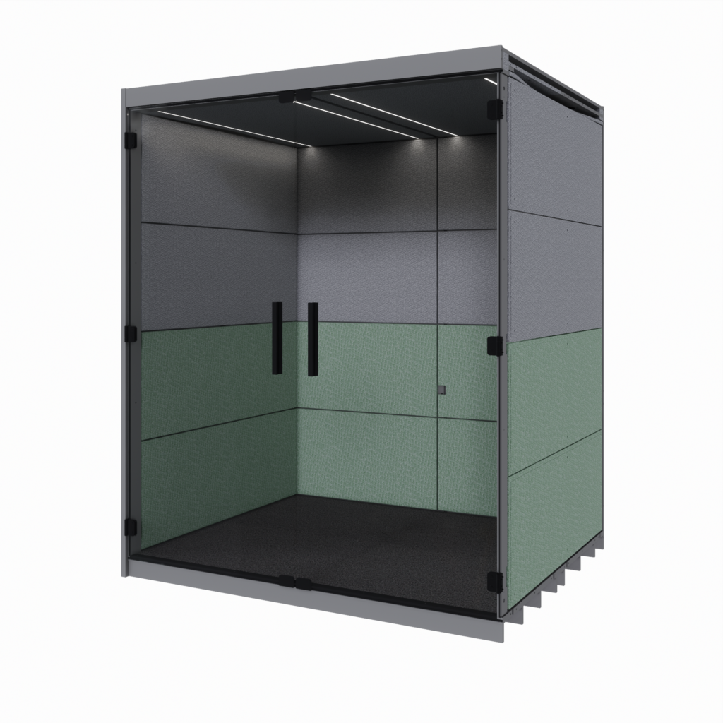 CABINE ACÚSTICA ACOPLAR 4 LUGARES - Matrix Móveis